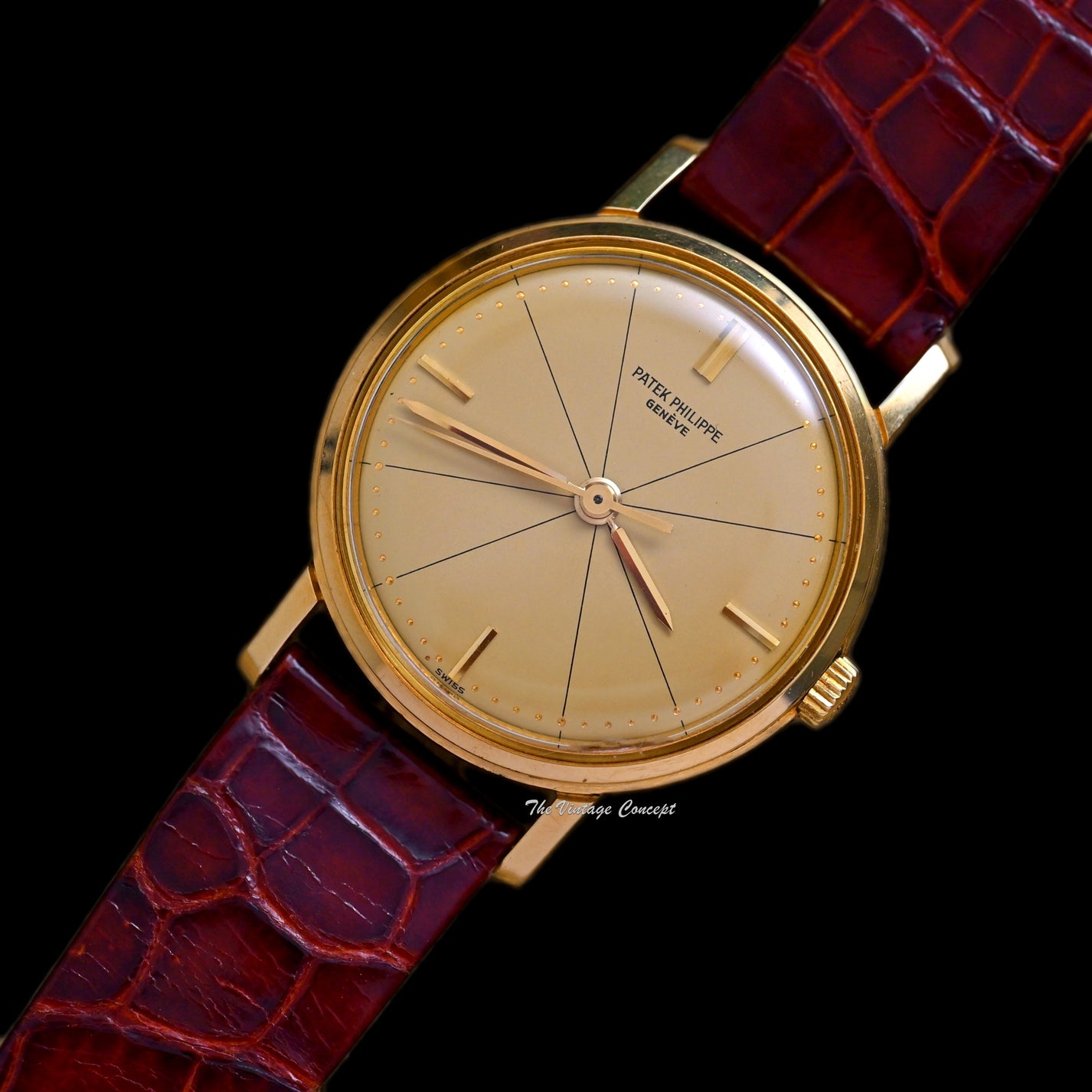 Patek Philippe 18K Yellow Gold Calatrava Manual Wind 3423 – The Vintage ...