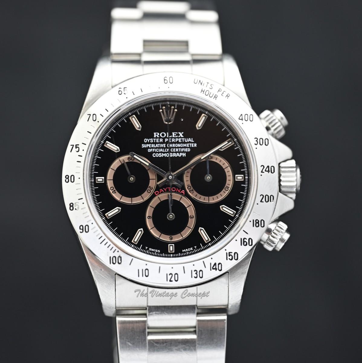 Rolex Daytona Black Patrizzi Dial 16520 – The Vintage Concept